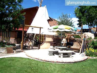 Western-style tent on Rocky Mountain Ranch Yellowstone National