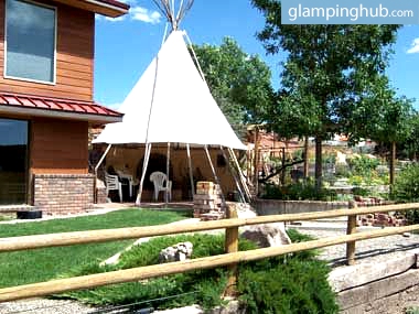Western-style tent on Rocky Mountain Ranch Yellowstone National
